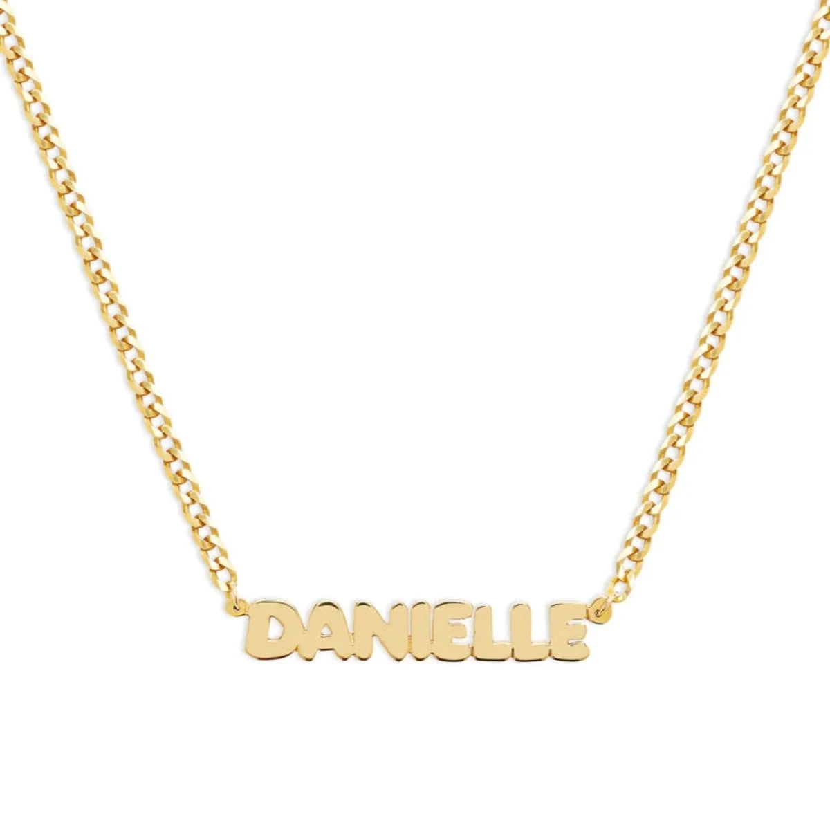Block Letter Nameplate Necklace - The M Jewelers – The M Jewelers Tokyo